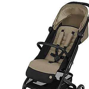CYBEX Beezy Stroller, Lightweight Baby Stroller, Compact Fold, Compatible with All CYBEX Infant Seats, Stands for Storage, Easy to Carry, Multiple Recline Positions, Travel Stroller, Classic Beige