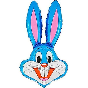 Toyland® 37" Rabbit Shaped Balloon Available In 5 Colours - Easter Balloons (BLUE)