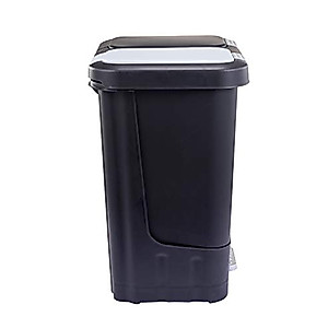 Step N' Sort 11 Gallon, Dual Trash and Recycling Bin with Slow Close Lid,Black,40 Liter,SNS402-B