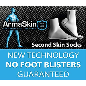 ArmaSkin Extreme Anti-Blister Hiking Crew Socks for Men and Women (Small, White)