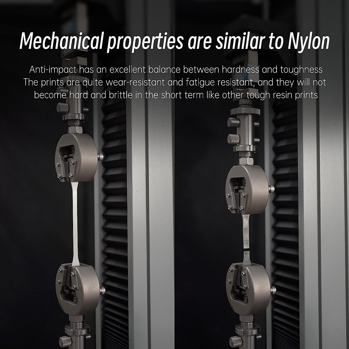 RESIONE Anti-Impact Resin, 3D Printer Resin with Impact-Resistant and Durable Nylon-Like Resins Which is Wear-Resistant and High-Precision for LCD/MSLA/DLP Prtiner (White-Grey, 1kg)