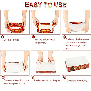 30 Pcs Movie Night Snack Trays 4 Corner Food Boxes Movie Night Party Supplies Paper Food Trays Cinema Party Favors Disposable Food Holders for Popcorn Nacho Theater Snack