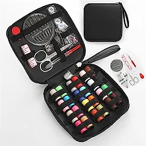 IRDFWH 79 Piece Needle and Thread Bag Portable Home Travel Needle and Thread Set 24 Color Sewing Tools DIY Needle and Thread (Color : E, Size : 1)