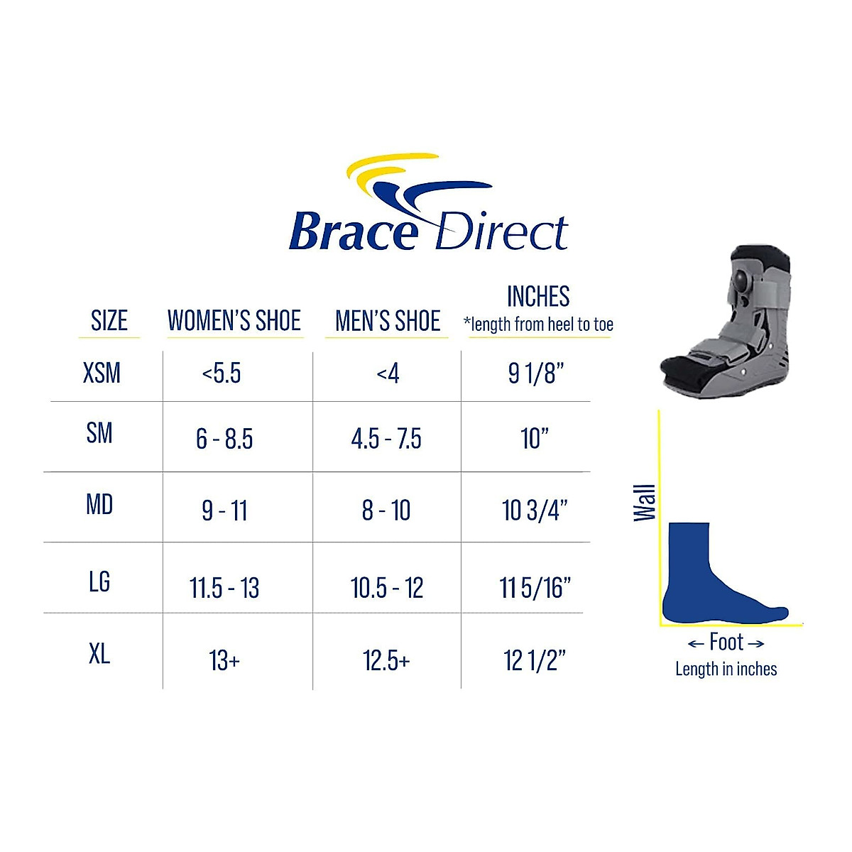 Brace Direct Full Shell Walker Boot (Med) + Frozen Ice Cold Therapy Machine- Boot for Toe, Foot or Ankle Injury, Fractures, Sprains and Cold Circulating Therapy Unit