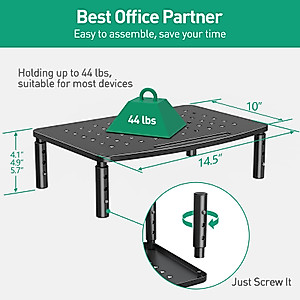 Zimilar 2 Pack Monitor Stands Risers, 3 Height Adjustable Monitor Riser for Laptop, Printer, iMac, PC, Premium Metal Monitor Stand Riser for 2 Monitors