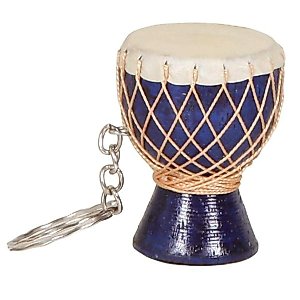 X8 Drums X8-KEYCH-BL Djembe Drum Keychain - Blue