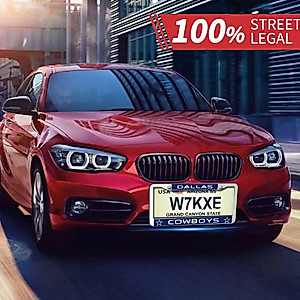 2Pcs License Plate Frame for Cowboys, Aluminum Alloy Car License Plate Bracket Covers Universal Licenses Frame Tag with Screw Caps,Rust-Proof,Rattle-Proof,Weather-Proof, (BT55)