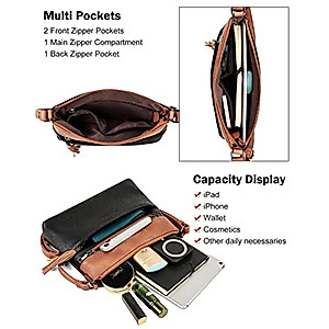 MASINTOR Crossbody Bags for Women, Lightweight Medium Crossbody Purse, Soft Leather Women's Shoulder Handbags with Tassel for Shopping or Travel