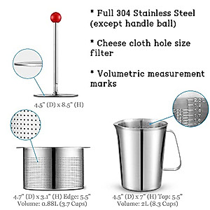 LETIME Multiuses Press - Tincture, Infused Oil, Infused Honey, Tea, Decoction, Herb Separation Press