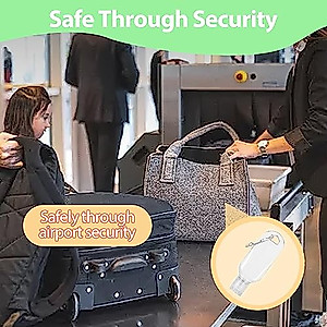 Set of 3 Portable Hot Sauce Keychain Bottles - Mini Ketchup Containers for On-The-Go - Refillable Travel Size Hot Sauce Keychain, 2oz/50ml Bottles