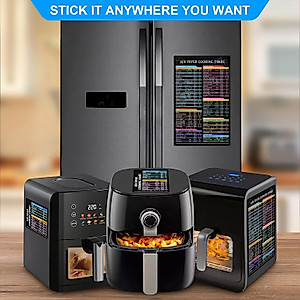 Air Fryer Cheat Sheet Magnetic Air Fryer Cooking Times Chart Magnet Cheat Sheet Set Air Fryer Accessories Cook Book Recipe Card Meat Temp Guide for Airfryer Oven Cooking Pot Kitchen Appliances 2 Pack