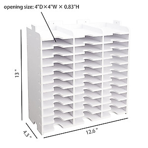 Sanfurney 36 Slots Ink Pad Holder and Stamp Pad Storage Organizer for Stampin Up or Ranger Ink Pads Diamond Painting Tray Rack for Crafts Supply, Stackable Wall Mount