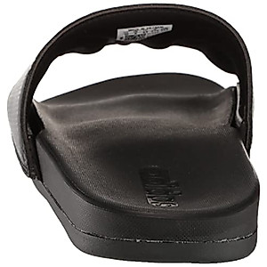 adidas Women's Adilette Comfort Slides Sandal, Black/Gold Metallic/Black, 7