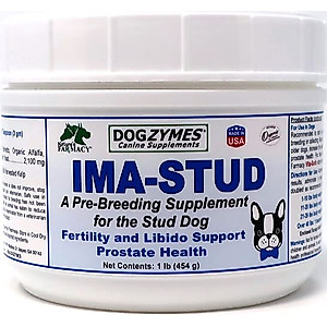 Dogzymes Ima Stud Daily Supplement Added to Food to Enhance The libido, Performance, Sperm Cell Development and Vitality of The Stud Dog (1 Pound)