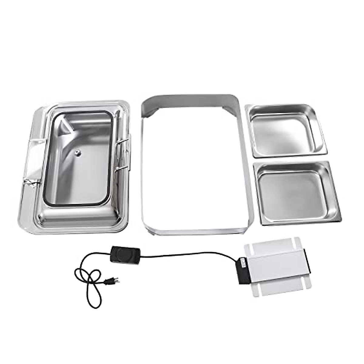 Acesunny Food Warmers for Parties Buffets Electric, Stainless Steel Buffet Server and Warming Tray, 9L, Chafing Dish Buffet Set - Adjustable Temperature + Hot Plate Electricgn 1/2