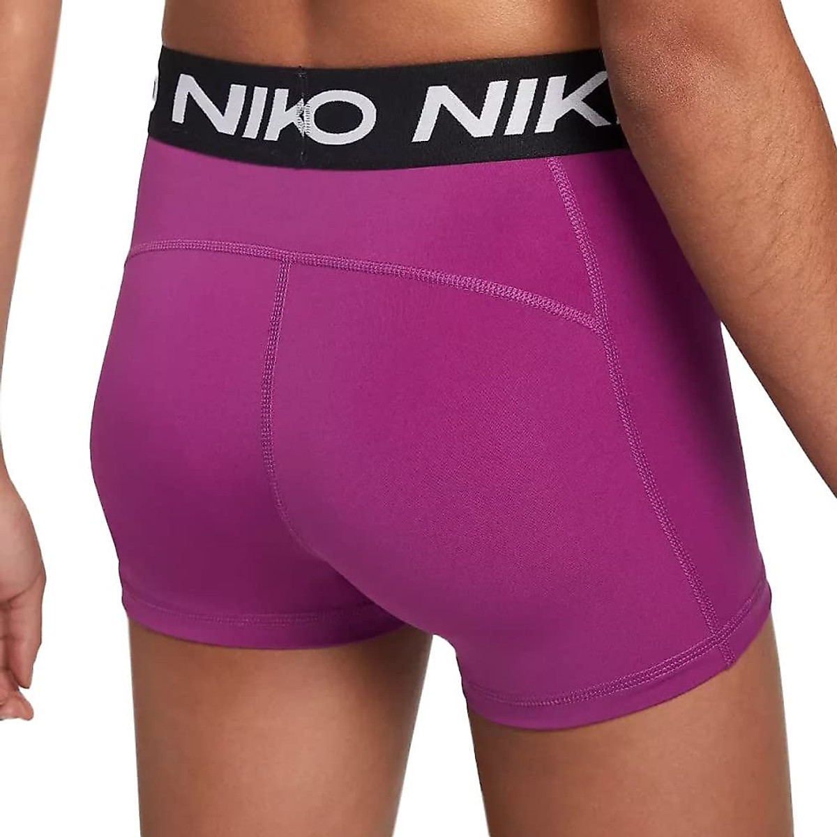 Nike Pro Women's 3" Compression Shorts (as1, Alpha, x_l, Regular, Regular) Purple