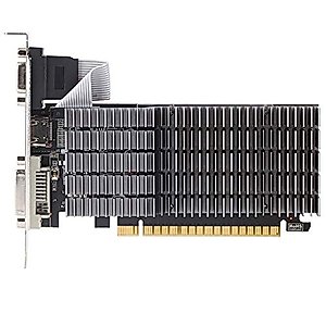 maxsun GEFORCE GT 710 2GB Low Profile Ready Small Form Factor Video Graphics Card GPU Support DirectX12 OpenGL4.5, Low Consumption, VGA, DVI-D, HDMI, HDCP, Silent Passive Fanless Cooling System