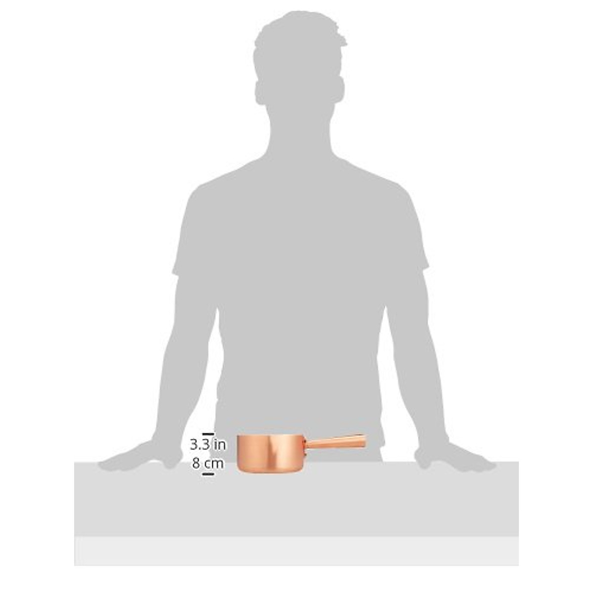 Mauviel Made In France M'Passion 2194.14 Copper 1.2-Quart Sugar Saucepan with Copper Handle