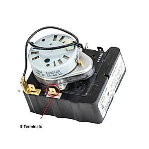 GLOB PRO SOLUTIONS 131905500 CKD2378 Dryer Timer 3" Length Approx. 9 Terminals Replacement for and Compatible with Frigidaire Kenmore White Westinghouse Heavy Duty