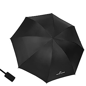 2 PACKS Automatic Open Close Anti-UV& Windproof & Water-Resistant Foldable Umbrella,Black&Light Green