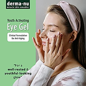 Eye Gel Anti-Aging Cream - Treatment for Dark Circles, Puffiness, Wrinkles and Fine Lines - Hyaluronic Acid Formula Infused Serum with Aloe Vera & Jojoba for Ageless Smooth Skin 5 oz