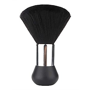 Black Large Barber Brush Neck Duster, Beomeen Soft Neck Brush for Hair Cutting, Neck Face Cleaning Hair Sweep Brushes Salon Tool