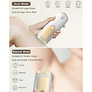 GERCY Laser Hair Removal for Women Permanent, Painless at-Home IPL Hair Removal Device Upgraded to 999,999 Flashes, 5 Level Energy Adjustable & 6 Flash Modes for Beautify Skin, Face, Body, Bikini