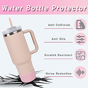 11 Pack for Stanley Cup Accessories, Silicone Reusable Replacement Straws with Straw Covers Cap & Brush for Stanley 40oz, Anti-Slip Protective Stanley Cup Boot Sleeve 40 oz Silicone Bottom Bumper Boot