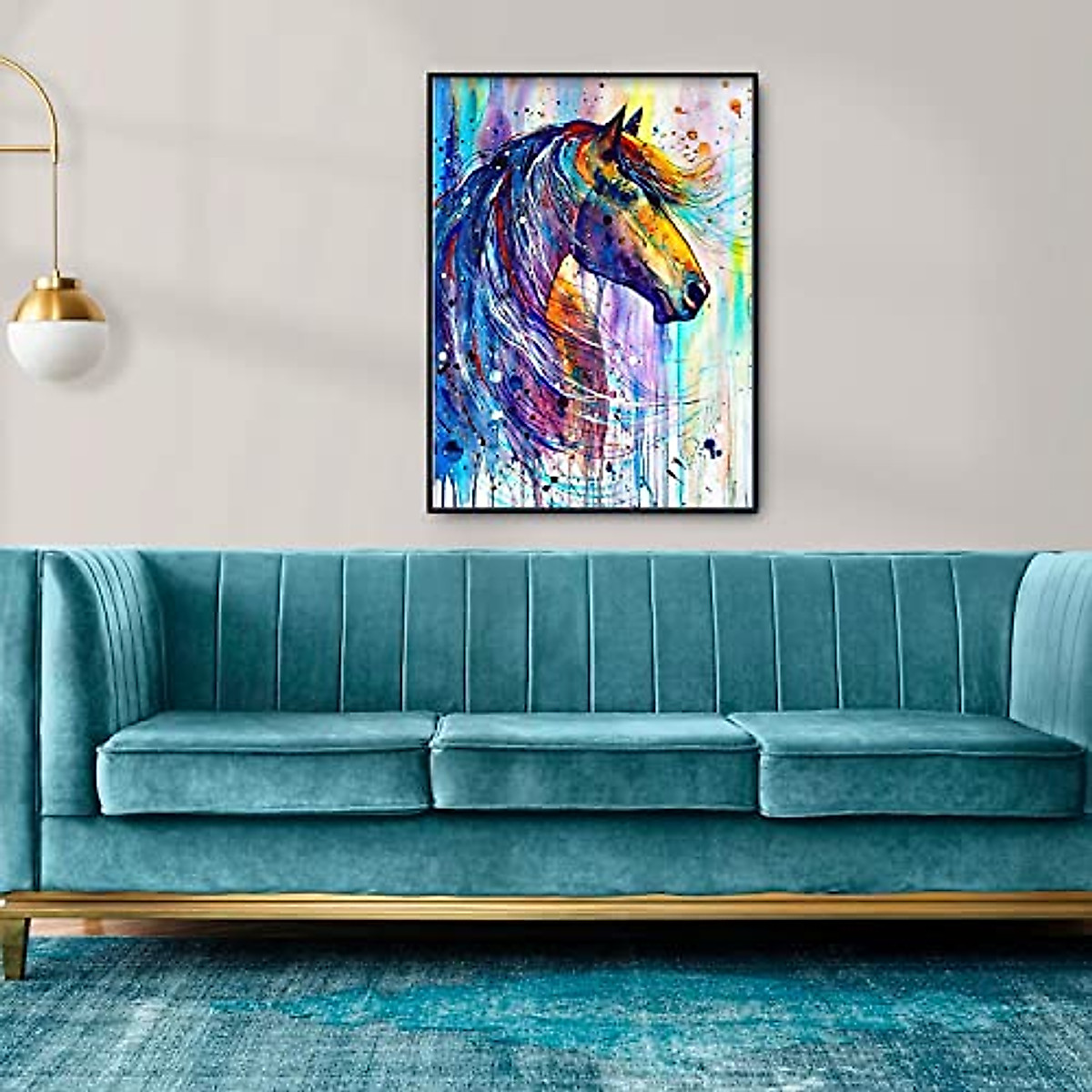 avpdupu Horse Diamond Painting Kits for Adults and Kids, Diamond Painting Horse Diamond Art Kits,5D Diamond Painting Art Horse Kits for Home Wall Decor 12x16inch