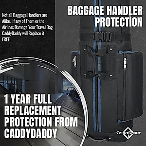 CaddyDaddy Golf CDYCON2NP Constrictor with North Pole Club Protector Golf Bag Travel Cover, Black/Navy