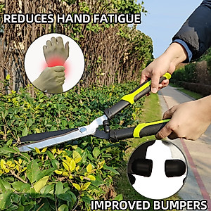 YRTSH Hedge Clippers Shears Hedge Shears for Trimming Borders, Garden Tools Hedge Clippers, Bush Cutters Trimmer with Sharp Wavy Blades, Garden Shears for Hedges (19 Inch)