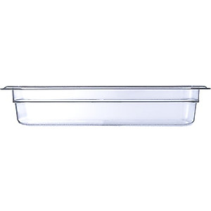 Carlisle FoodService Products Plastic Food Pan 1/3 Size 2.5 Inches Deep Clear