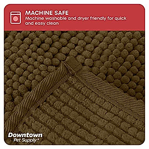 My Doggy Place - Microfiber Door Mat - Soft and Plush Pet Mat for Every Room of The House - Dirt and Water Absorbent Mat - Washer & Dryer Safe Non-Slip Mat - Brown - S - 18 x 24 in