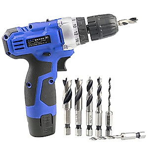 Yakamoz 6Pcs 1/4 Inch Quich Change Hex Shank Stubby Drill Bit Set for Wood Stubby Brad Point Short Drill Bits Imperial