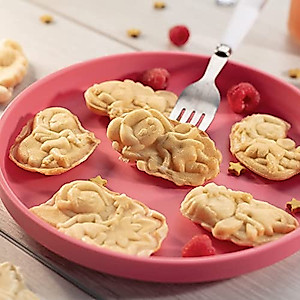 Fairy Mini Waffle Maker- Creates 7 Different Fairy Shaped Waffles in Minutes- A Fun and Cool Magical Breakfast for Kids & Adults - Electric Non-Stick Waffler Iron, Fairies Princess Gift for Girls