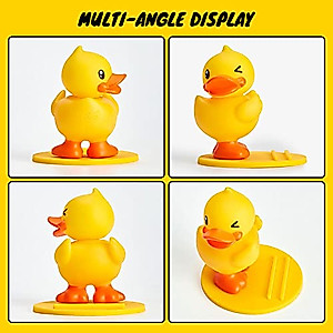 Little Yellow Duck Cute Phone Stand - Silicone Animal Phone Stand, Portable Phone Stand, Widely Compatible with Various Types of Smartphones and Tablets