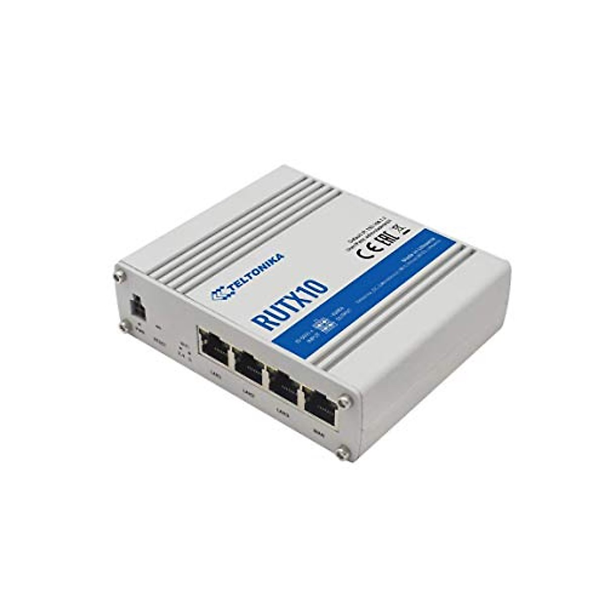 Teltonika RUTX10000300 Professional Ethernet Router, UK PSU, Digital Input/Output for Remote Monitoring and Control, Dual Band WiFi and Bluetooth LE, Aluminium Housing, Firewall and VPN Services