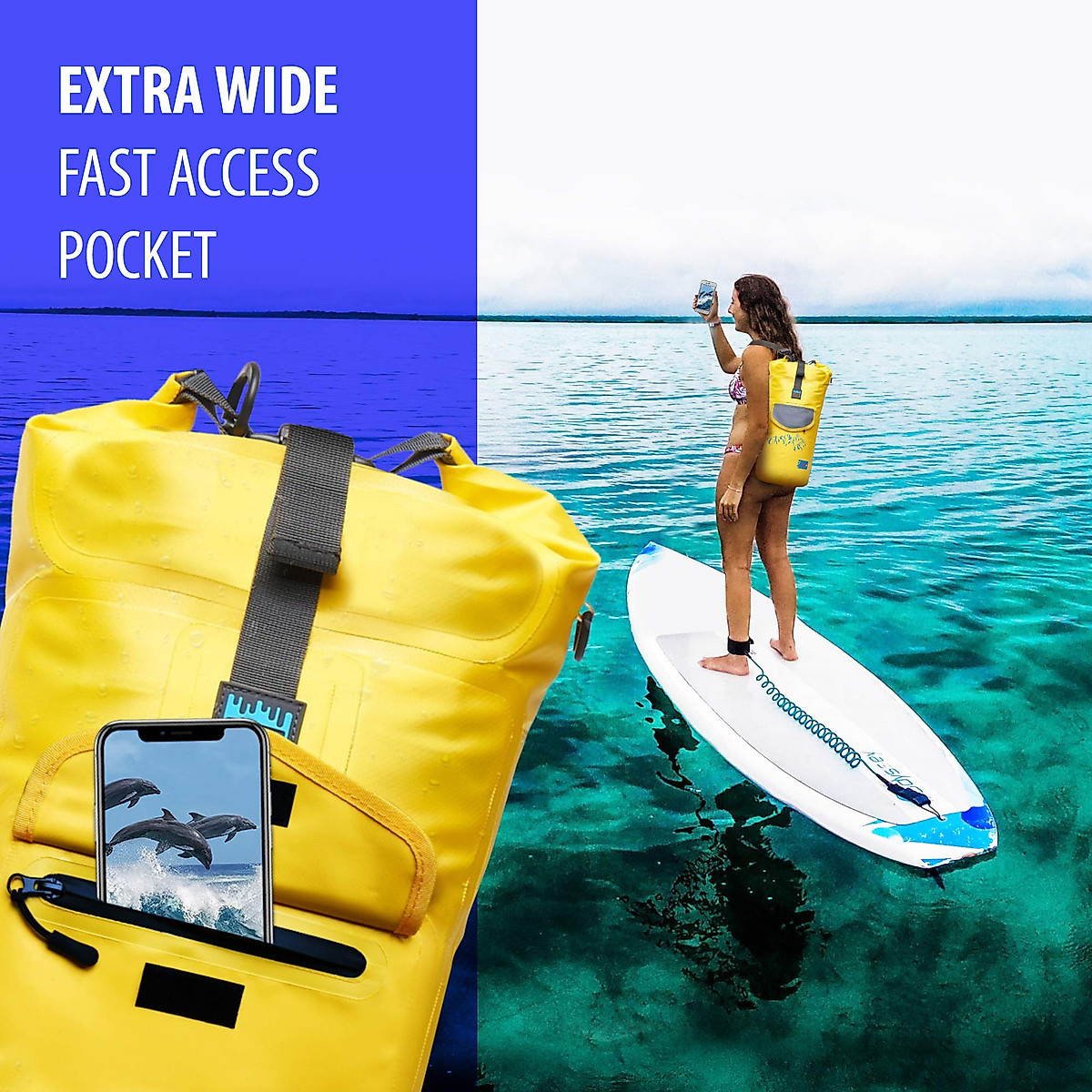 Luck route Dry Bags Waterproof (10L - Black) - Dry Bags for Kayaking Waterproof - Dry Sack Water Bag - Water Proof Bag - Waterproof Bags For Boating - Waterproof Backpacks - Waterproof Floating Bag