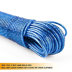 N/A 20-Meter-Long Clothesline Indoor and Outdoor Rainproof and Windproof Steel Wire Clothesline