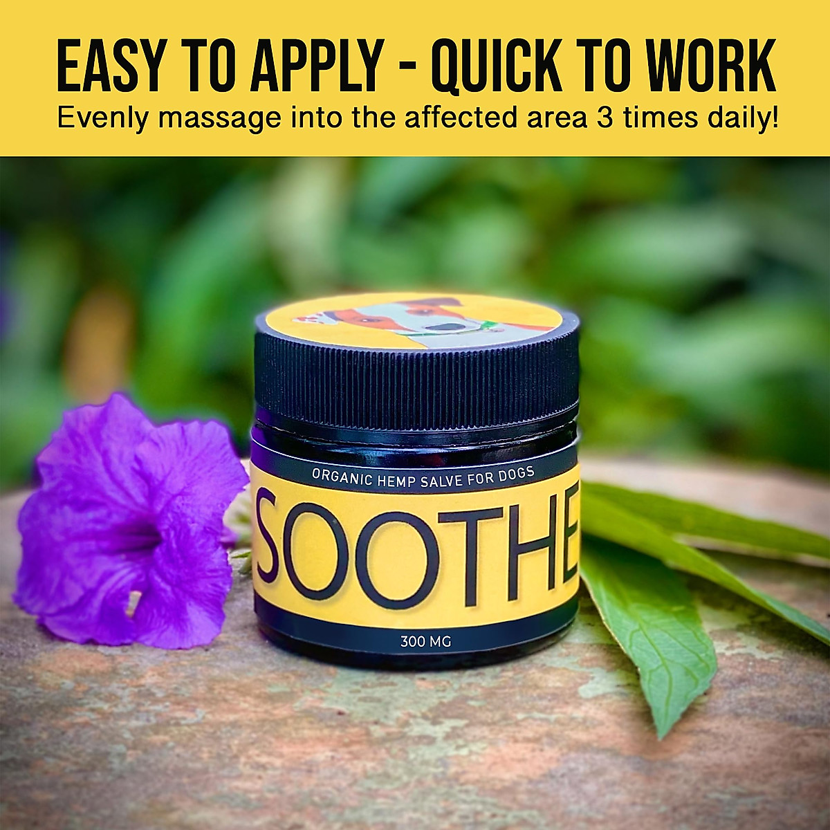 Hemp Dog Health - Soothe - Hemp Salve for Natural Dog Allergy Relief & Everyday Bug Bite & Hot Treatement for Dogs - Made with Natural Extracts & Human-Grade Hemp Oil for Dogs