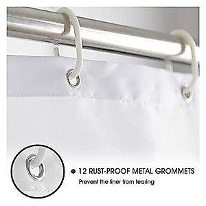 Rimego Shower Curtain 72"x72" with Words 12 Hooks Polyester Waterproof Fabric Bathroom Bathtub Panels It Always Protects,Always Trusts,Always Hopes,Always Perseveres