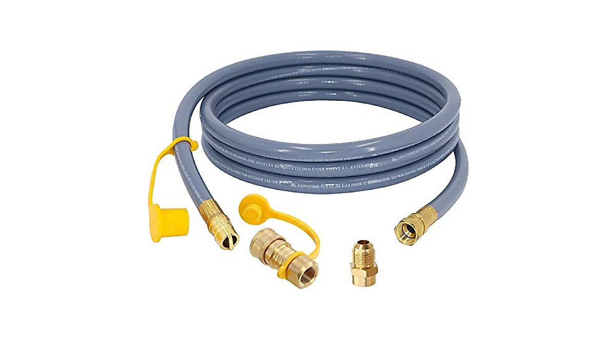 Natural Gas Hose 12 Feet with Quick Connect for BBQ & Grill | CSA Certified
