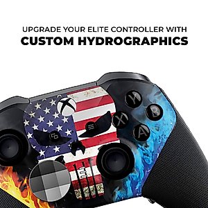 American Warrior X-box Elite Controller Series 2 Limited Edition by DreamController. Custom Elite Series 2 Controller for X-box One/Series X/S. with Advanced HydroDip Paint Technology(Not Just a Skin)