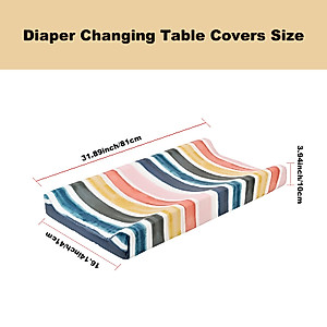 Changing Pad Covers,Soft and Light Elasticity Baby Cradle Mattress, Diaper Change Table Pad Covers for Baby Girls and Boys,2 Pack.