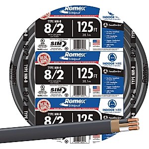 Southwire 28893602 Nonmetallic With Ground Sheathed Cable, Black