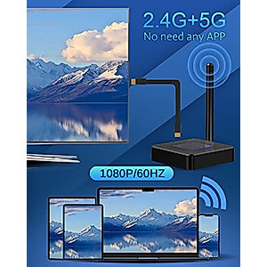 Wireless Display Adapter, HDMI/TV Display Adapter, No Setup or APP, Supports Miracast, Airplay, DLNA, for iPhone iOS, Android, Windows, Mac OS Casting/Mirroring to TV/Projector/Monitor