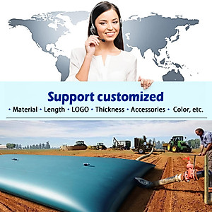 LTCANOPY 240L/60gal Water Storage Bladder,Large-Capacity Foldable Water Bladder Tanks Container,Collapsible Soft Drought-Resistant Water Bag, fire-Fighting Agricultural use Water Tank(240L)…