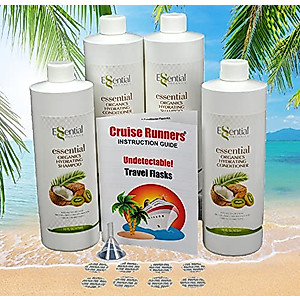 Fake Shampoo & Conditioner By CRUISE RUNNERS® Hidden Liquor Alcohol Flasks For Booze Cruise | Enjoy Rum Runners 4 Bottles