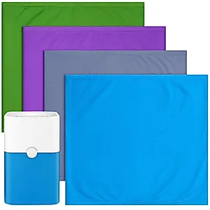 4 Pack 211+ Replacement Washable Pre-Filters for Blueair Blue Pure 211+ air purifier, Removes Pollen, Dust, Pet Dander, Color include Lunar Rock, Diva Blue, Lavender Purple, Forest green