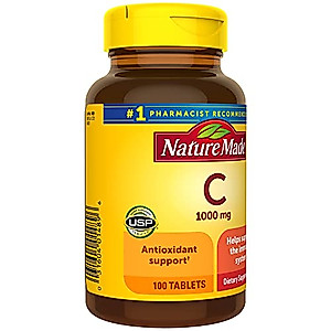 Nature Made Vitamin C 1000 mg, Dietary Supplement for Immune Support, 100 Tablets, 100 Day Supply